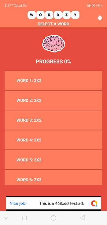 Wordzy | Android Universal Multi-Language Word Game Template by cubycode